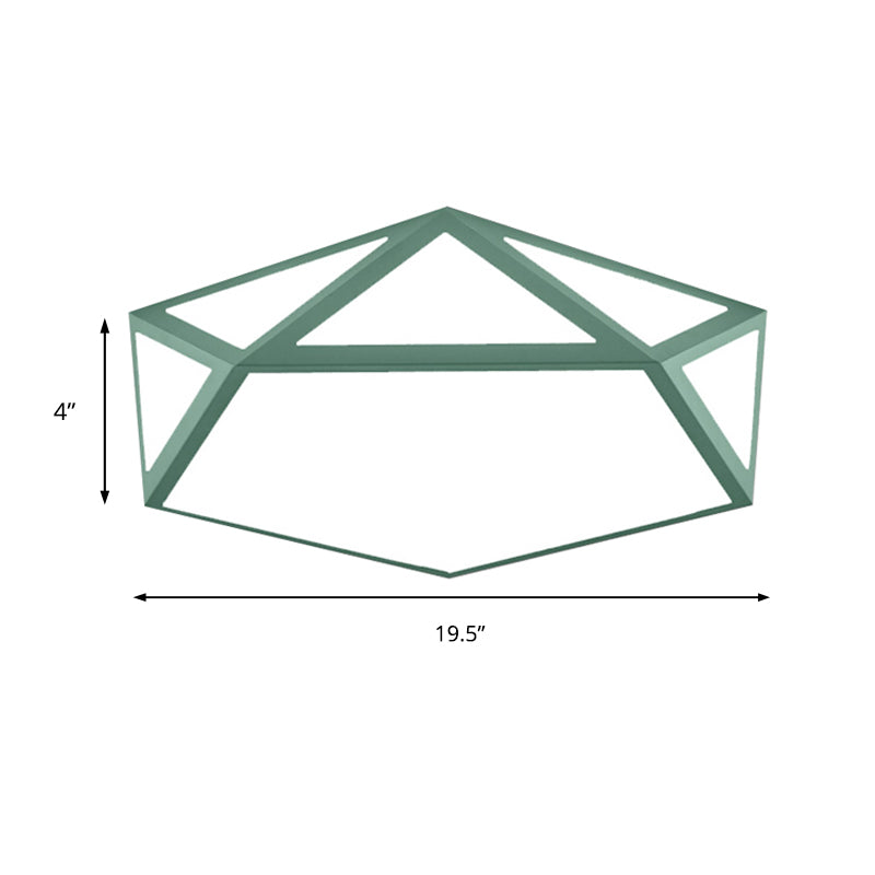 Kid Bedroom Macaron Acrylic Pentagon Ceiling Light with Metal Guard ...