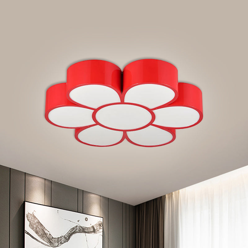 Kid's LED Flower Ceiling Light Fixture: Acrylic Flush Mount Lighting i ...
