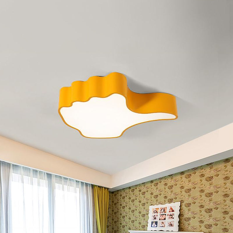 Children Style Yellow Thumb-up Ceiling Light Fixture with LED Acrylic ...