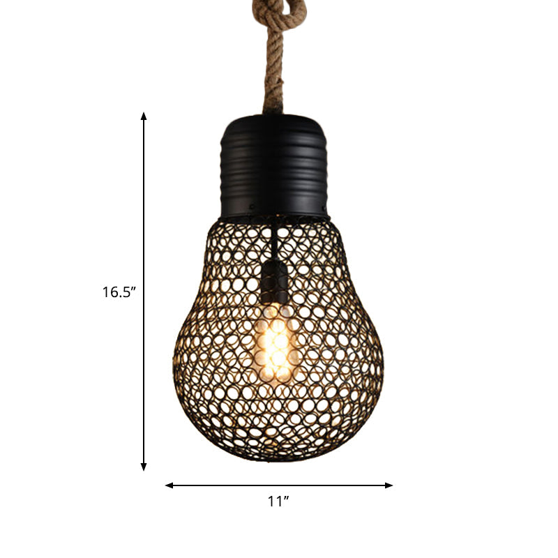 Industrial Metal Mesh Pendant Light - 6"/11" Wide, Loft Style, 1 Head ...