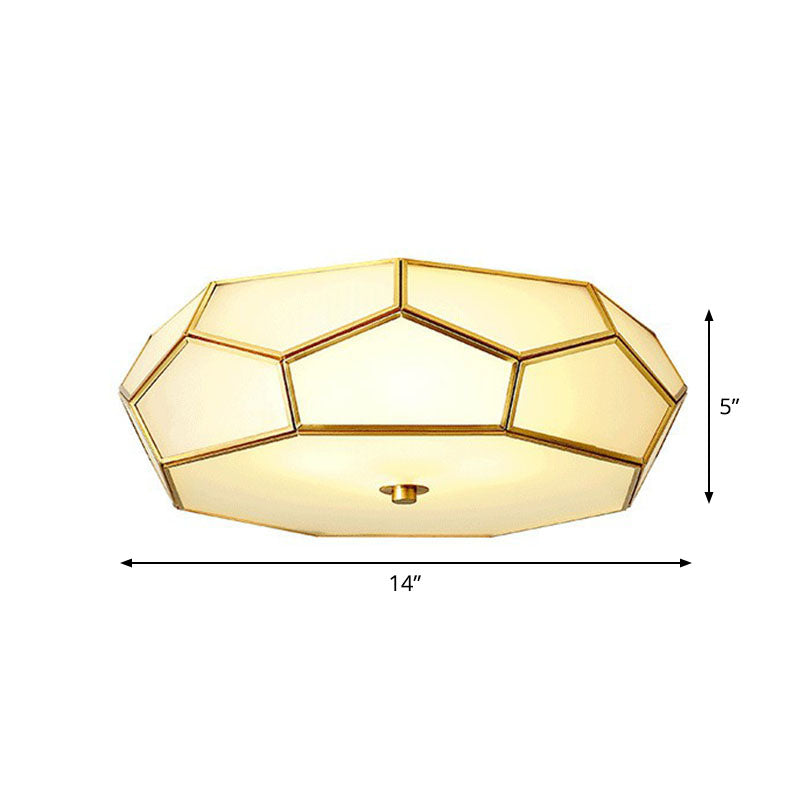 Minimalist Football Design Ceiling Light with Brass Finish – Flush Mou ...