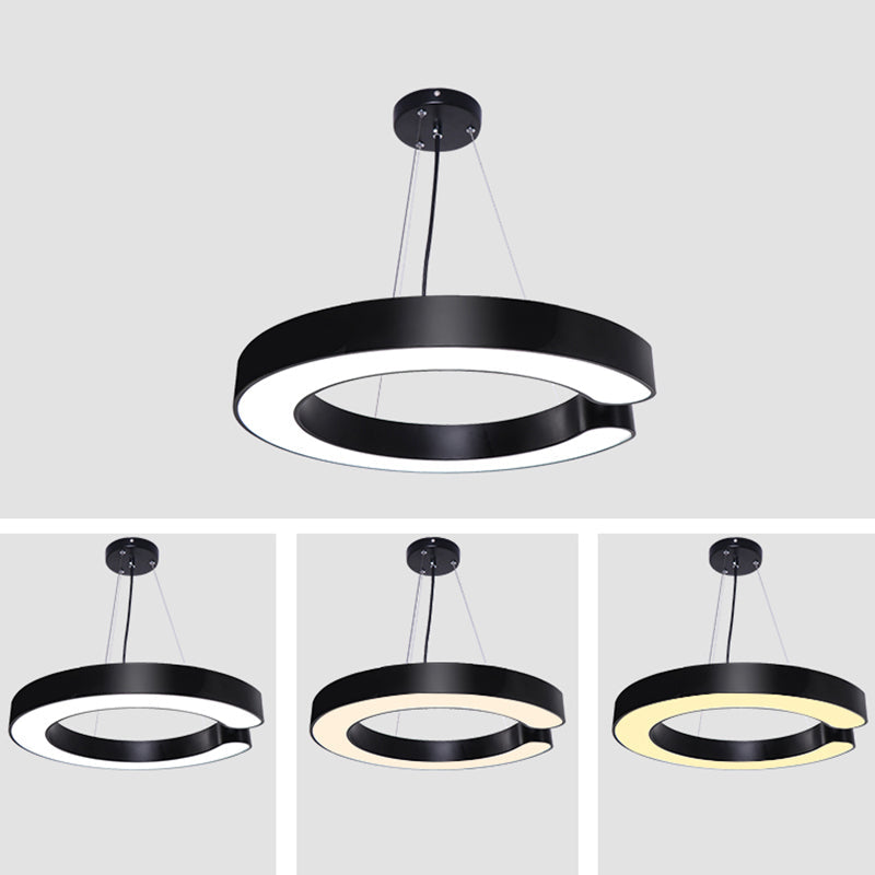 Minimalist C-Shaped LED Pendant Light for Office Ceiling – Home Deco99