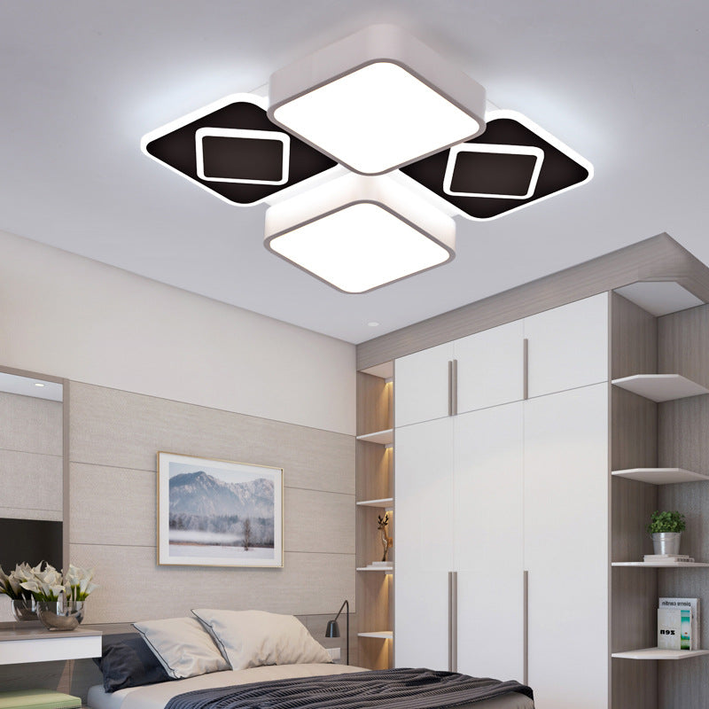 ACRYLIC Checkerboard LED Ceiling Lamp - Nordic Style Flush Ceiling Lig ...