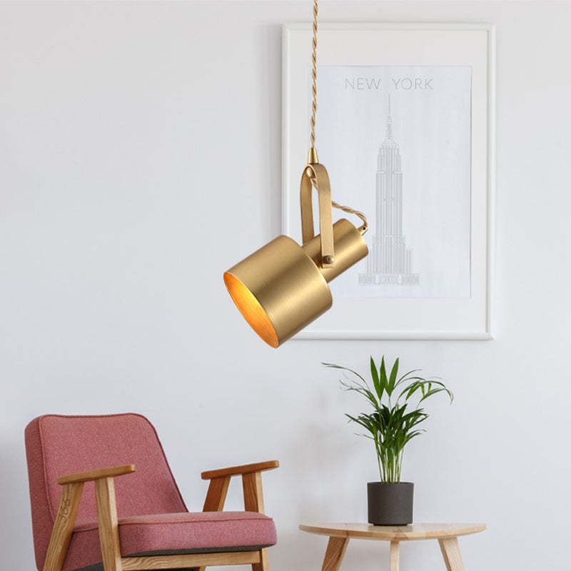 Rotating Brass Torch Pendant Light: Postmodern Metal Ceiling Hanging L ...