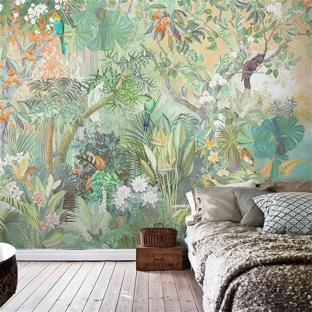 Emily's Custom Tropical Rainforest Mural Wallpaper – Home Deco99